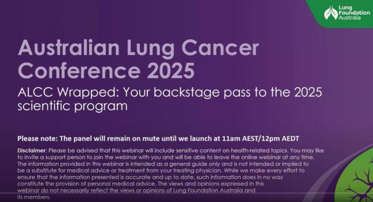 ALCC 2025 Wrapped – Virtual Consumer Program - Lung Foundation Australia
