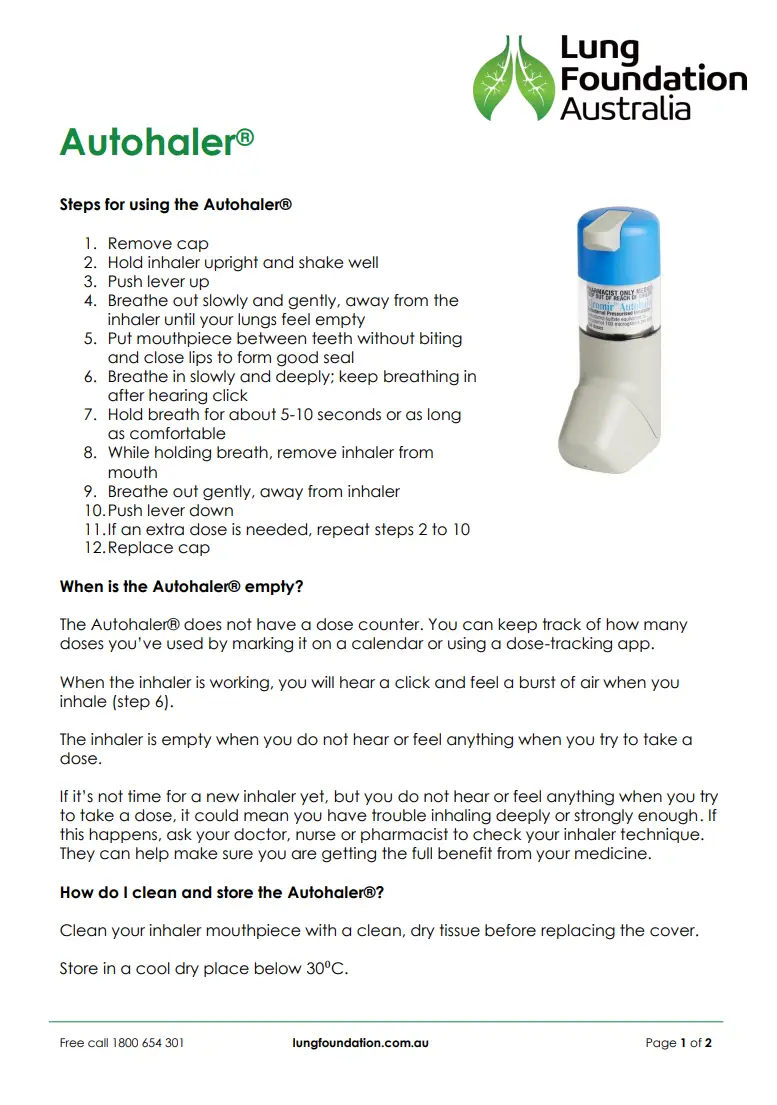 Autohaler® - Lung Foundation Australia
